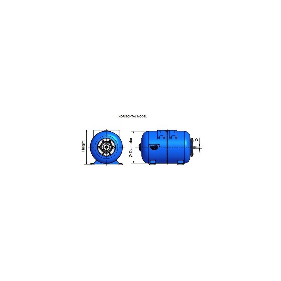 ΚΛΕΙΣΤΟ ΔΟΧΕΙΟ ΔΙΑΣΤΟΛΗΣ 100 LT ZILMET 10 bar ΟΡΙΖΟΝΤΙΟ ΥΔΡΕΥΣΗΣ τιμή
