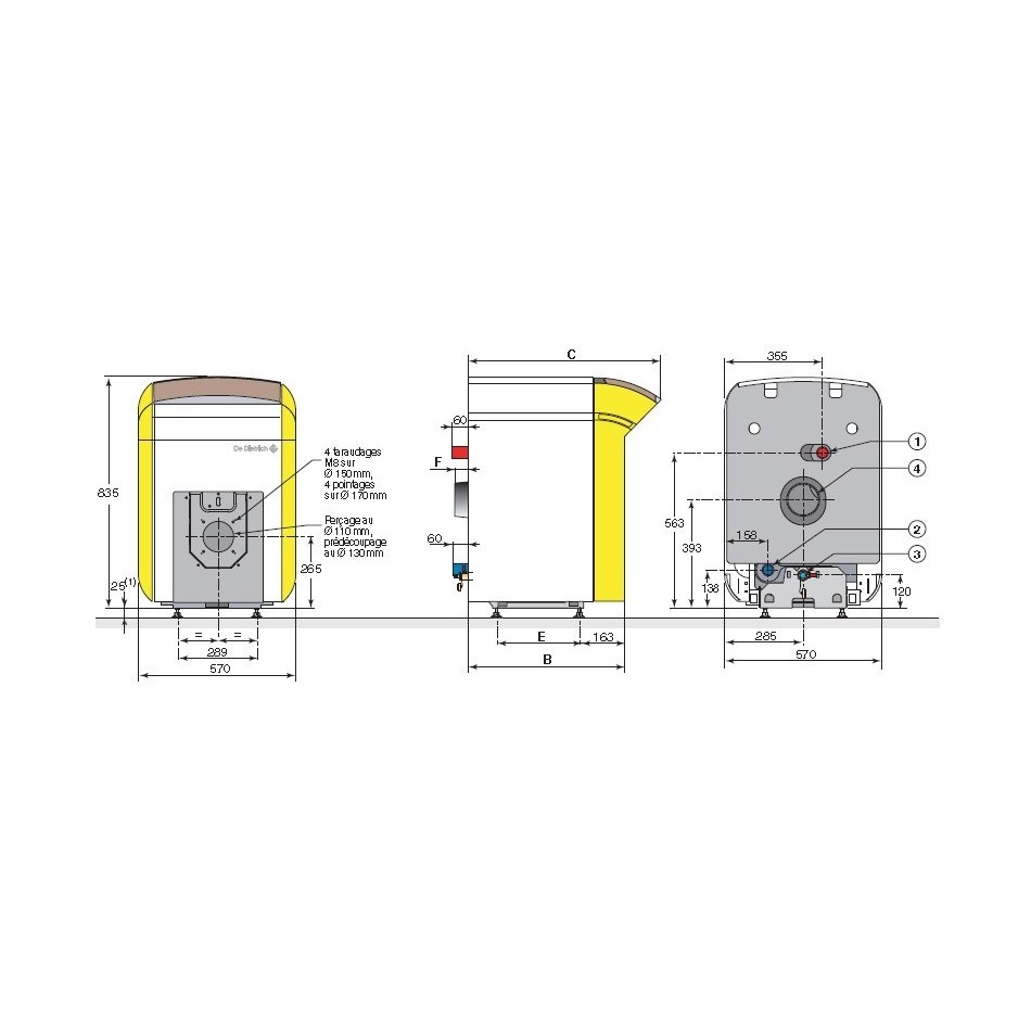 De dietrich GT 123 ΧΥΤΟΣΙΔΗΡΟΣ ΛΕΒΗΤΑΣ (13800-26000 cal/h)